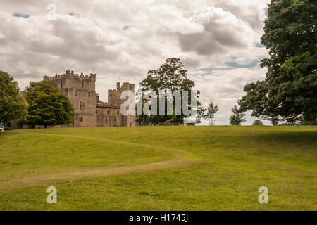 Scenic view of the impressive Raby Castle,Staindrop, Co. Durham with ...