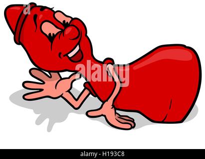 Red Cartoon Figure Laying Stock Vector Image & Art - Alamy