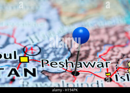 Peshawar city map Stock Photo - Alamy