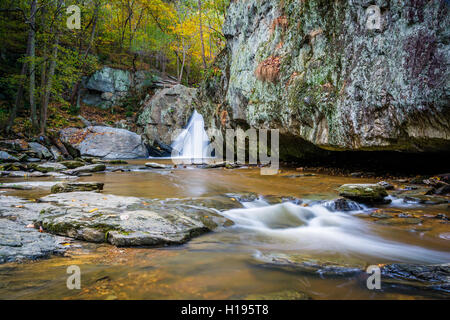 Early autumn color at Kilgore Falls, at Rocks State Park, Maryland ...