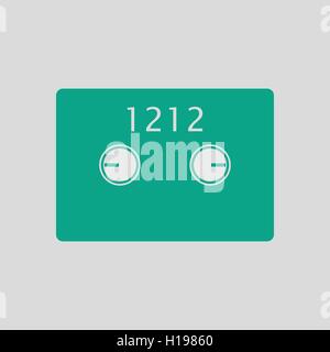 Safe cell icon. Gray background with green. Vector illustration Stock ...