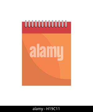 cartoon notebook orange with spiral design Stock Vector Image & Art - Alamy