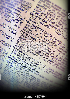 Terror Definitions in Dictionary Stock Photo - Alamy