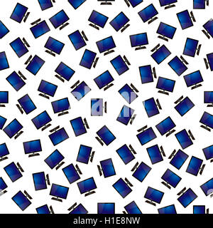 Screen Monitor Seamless Pattern Stock Photo - Alamy
