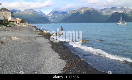alaska shoreline kayaking Stock Photo - Alamy