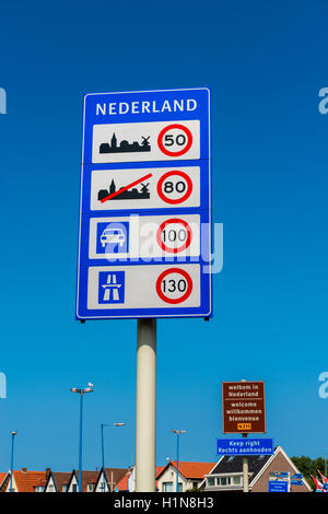 Speed limits in The Netherlands. Sign of Speed limits at the Dutch ...