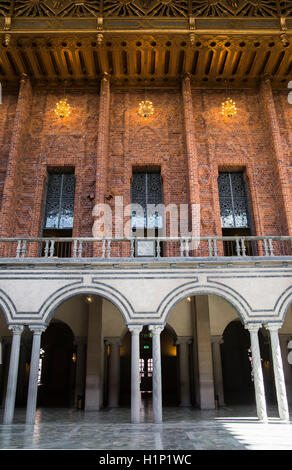 STOCKHOLM, SWEDEN: Beautiful interior design, Gustaf Vasa church. Dome ...