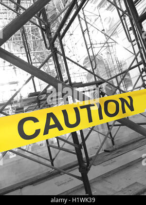 Caution Tape at Construction Site, USA 2016 Stock Photo - Alamy