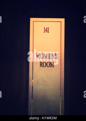 Women's Restroom Sign and Door Stock Photo - Alamy