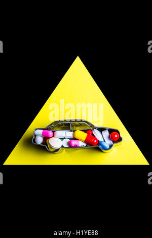 llustration of medication and side effects on driving Stock Photo - Alamy