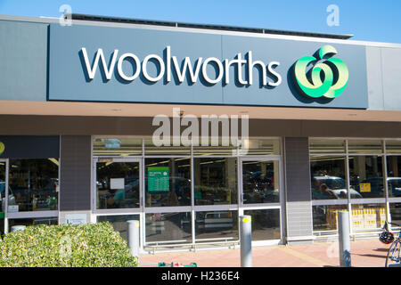 Woolworths exterior of store supermarket shop superstore with logo ...