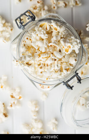 Sweet corn in glass jar isolated on white Stock Photo - Alamy