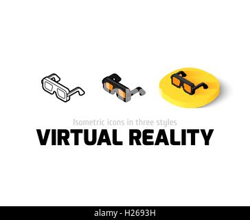 Virtual Reality icon in different style. Virtual Reality vector icons ...