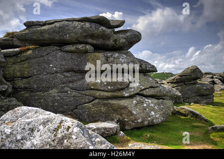 Granite boulders at Smallacombe Rocks on Dartmoor Stock Photo - Alamy