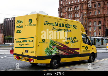 Morrisons home delivery van Stock Photo - Alamy