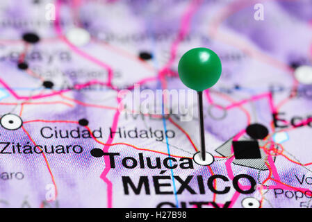 Toluca pinned on a map of Mexico Stock Photo - Alamy