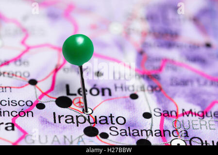 Irapuato, Mexico pin on map Stock Photo - Alamy