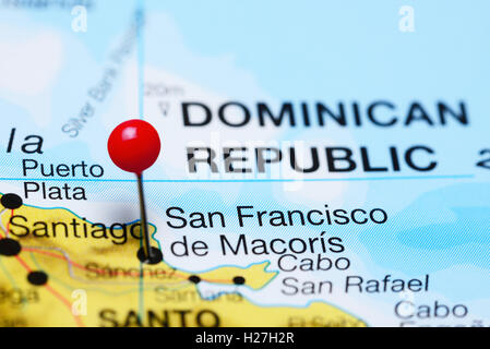 Map of San Francisco de Macorís City in Dominican Republic Stock Photo ...