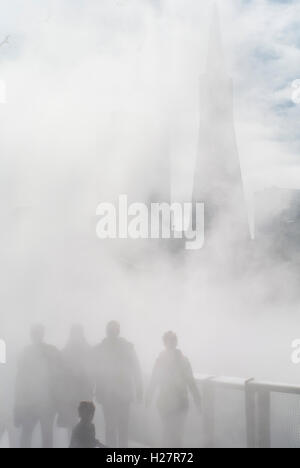 Visitors Crossing Fog Bridge at Exploratorium, San Francisco Stock ...