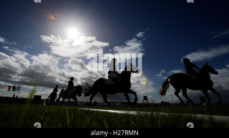 Members of the Irish Pony Club put on a display for race-goers at ...