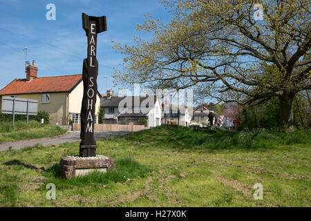 Earl Soham sign Suffolk UK Stock Photo - Alamy
