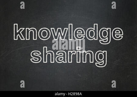 Education concept: Knowledge Sharing on chalkboard background Stock ...