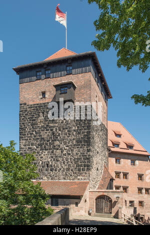 A historical photograph of Nuremberg Castle (Burg), showcasing its ...