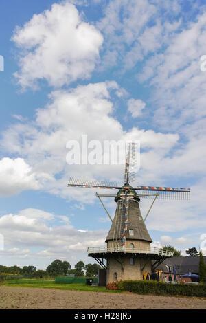 Dutch flour windmill landscape Stock Photo - Alamy