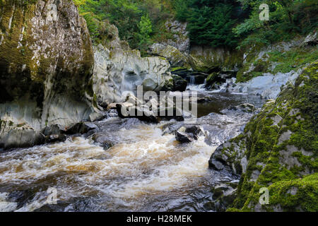 Afon Conwy (River Conway) between Betws y Coed and Pentrefoelas in ...