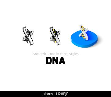 Dna icon in different style. Dna vector icons designed in outline ...
