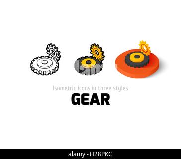gear icon in different style. gear vector icons designed in outline ...