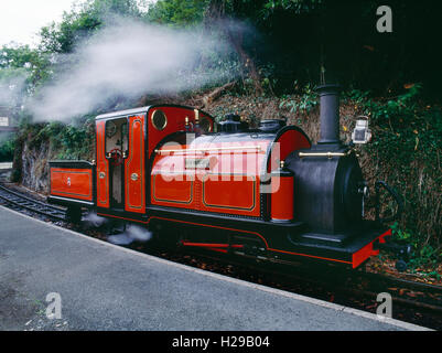 The Prince steam engine on the Ffestiniog railway at Porthmadog station ...