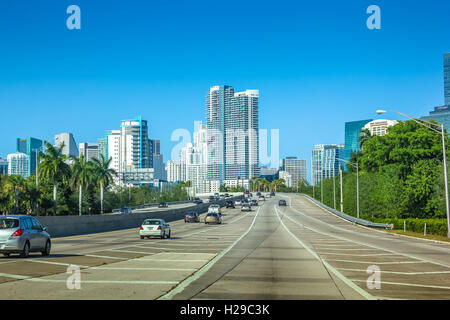 Driving to Downtown Miami Florida - MIAMI, UNITED STATES - NOVEMBER 5 ...
