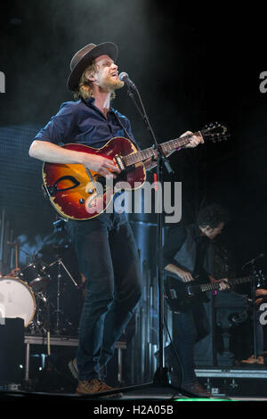 Byron Isaacs of The Lumineers performs live at Alcatraz on November 04 ...