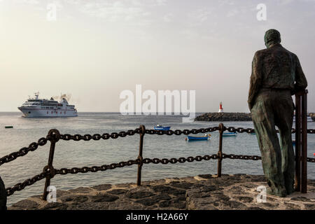 Early morning Playa Blanca at the harbour Stock Photo - Alamy