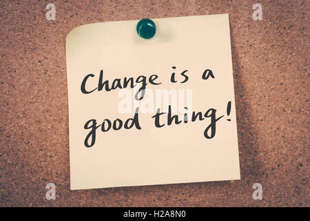 Change Is A Good Thing Concept text Stock Photo - Alamy
