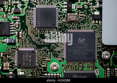 Inside an Apple Mac G5 computer showing the processor and circuit board ...