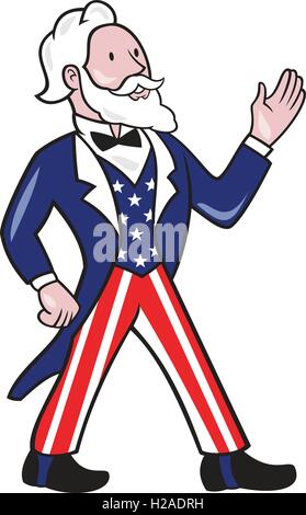 A cartoon illustration of Uncle Sam looking scared Stock Vector Image ...