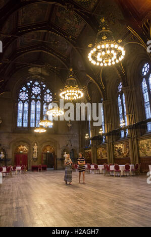 Great Hall, Manchester Town Hall, by Alfred Waterhouse, 1868 - 1877 ...