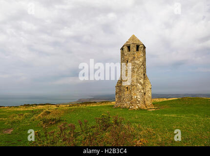 St Catherine's Oratory a medieval lighthouse on St Catherine's Down on ...