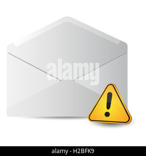 icon message 2d with exclamation sign Stock Photo - Alamy