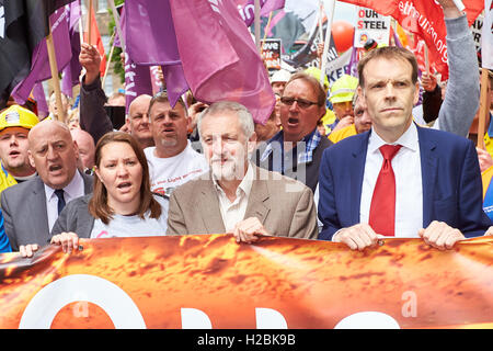 Jeremy Corbyn at a Tata steel protest in London calling on the ...