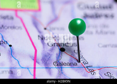 Galeana pinned on a map of Mexico Stock Photo - Alamy