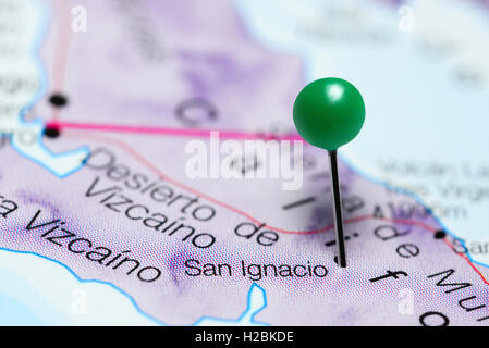 San Ignacio, Mexico pin on map Stock Photo - Alamy