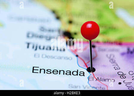 Ensenada, Mexico pin on map Stock Photo - Alamy