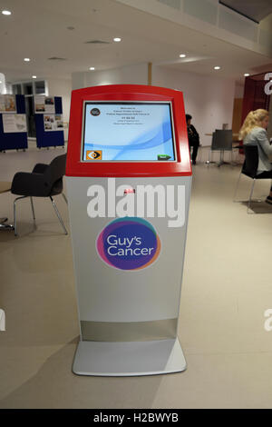Reception area in NHS hospital or doctor's waiting room with patient's ...