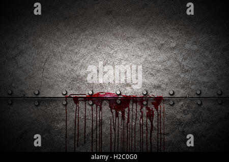 set 8. bloody metal wall in the dark for horror content and halloween ...