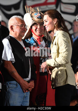 Chiefs from the Heiltsuk First Nations community in Bella Bella ...