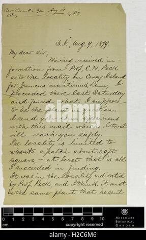 A letter exchange between Nathaniel Britton and George Engelmann from ...