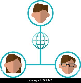 Avatar people and global sphere design Stock Vector Image & Art - Alamy